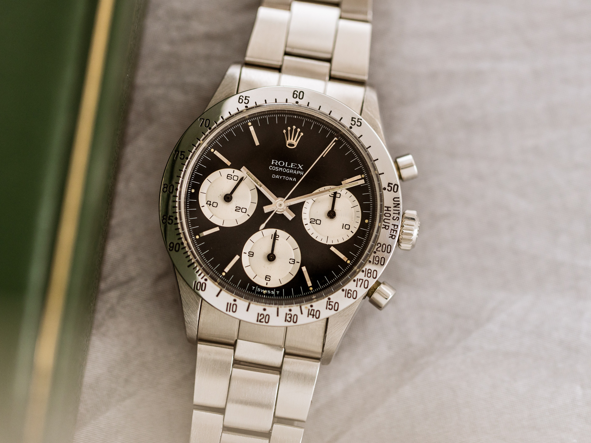 ROLEX Vintage DAYTONA COSMOGRAPH Ref-6239 Steel Black Tritium Small ...