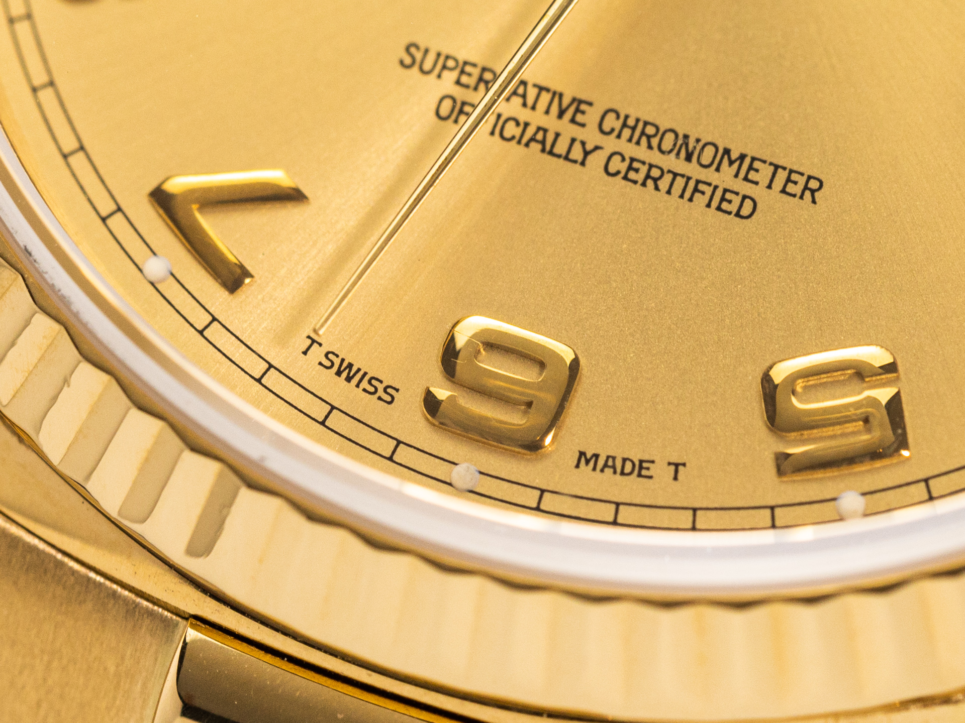 ROLEX Vintage DAY-DATE Ref-18038 18k Yellow Gold Single Quick Set Gold ...