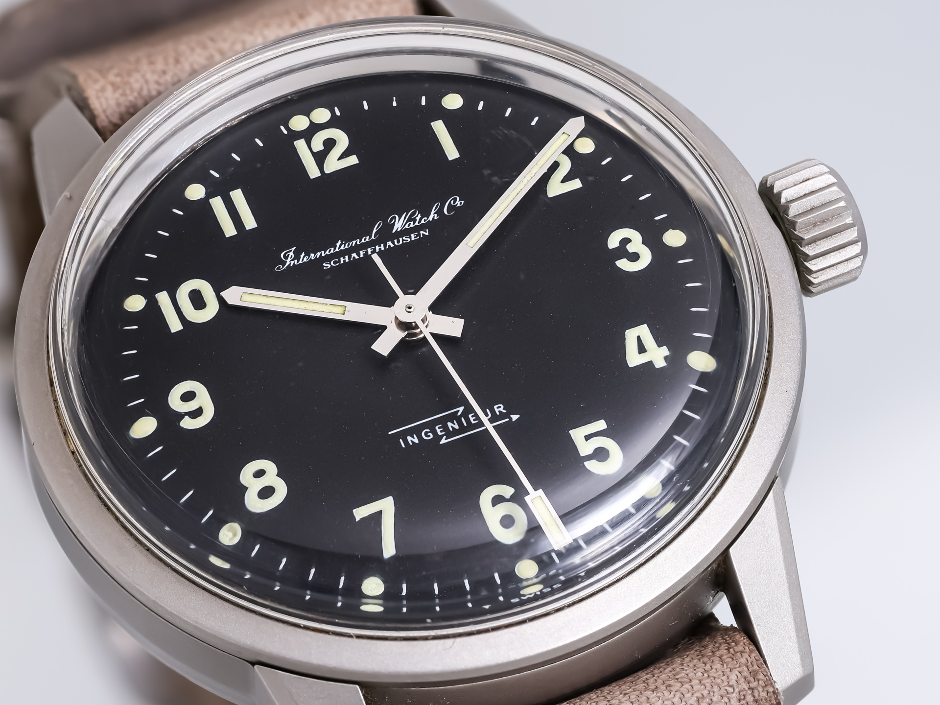 IWC Vintage INGENIEUR PROTOTYPE Ref 866 Brushed Steel Case Black ...