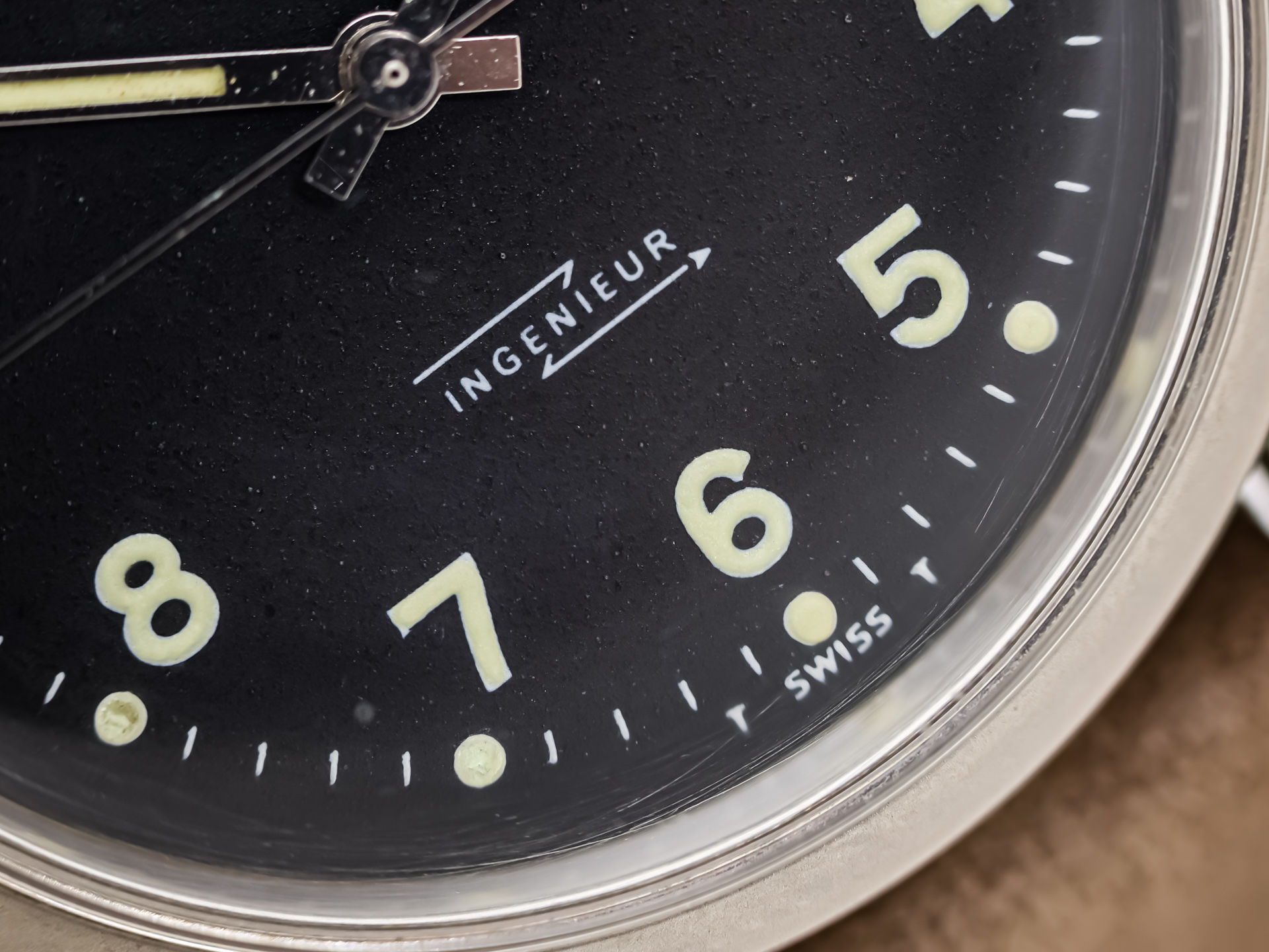 IWC Vintage INGENIEUR PROTOTYPE Ref 866 Brushed Steel Case Black ...