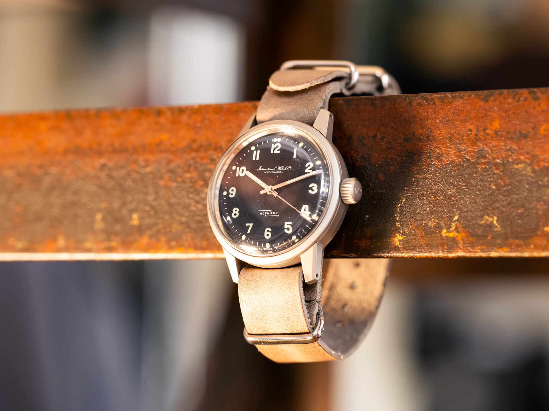 IWC Vintage INGENIEUR PROTOTYPE Ref 866 Brushed Steel Case Black ...